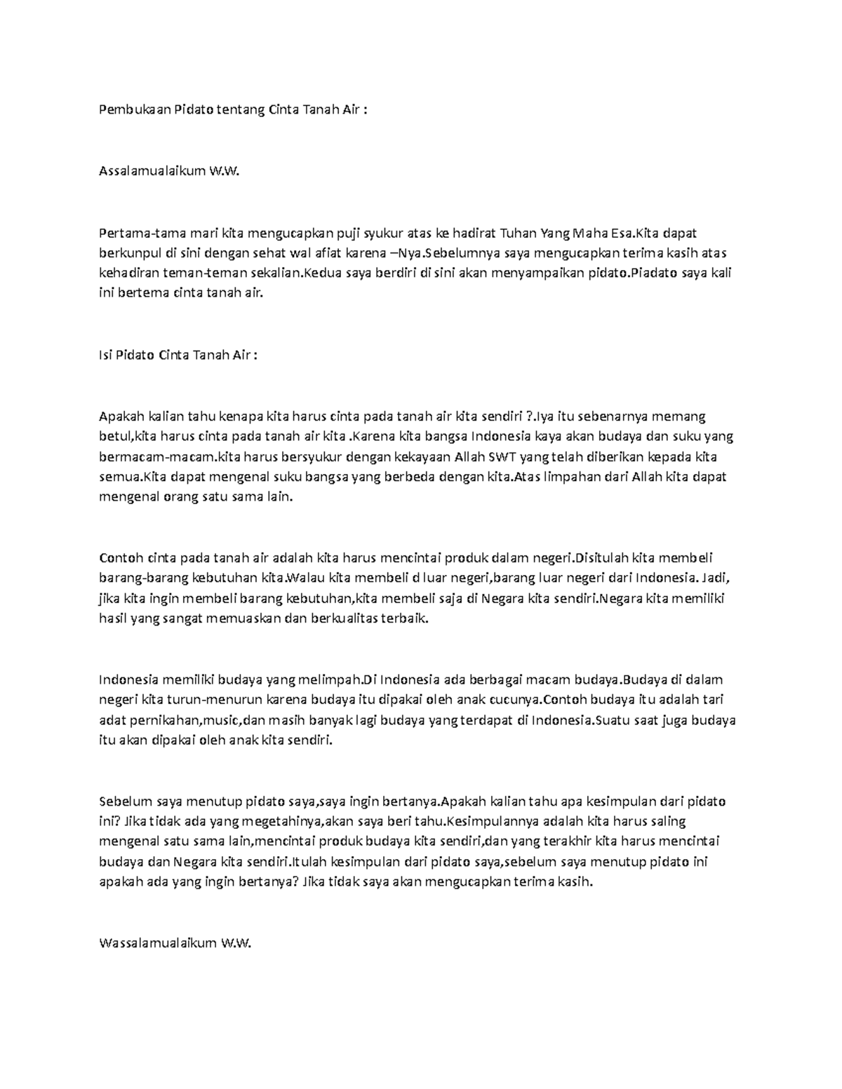Pembukaan Pidato tentang Cinta Tanah Air - Pertama-tama mari kita ...