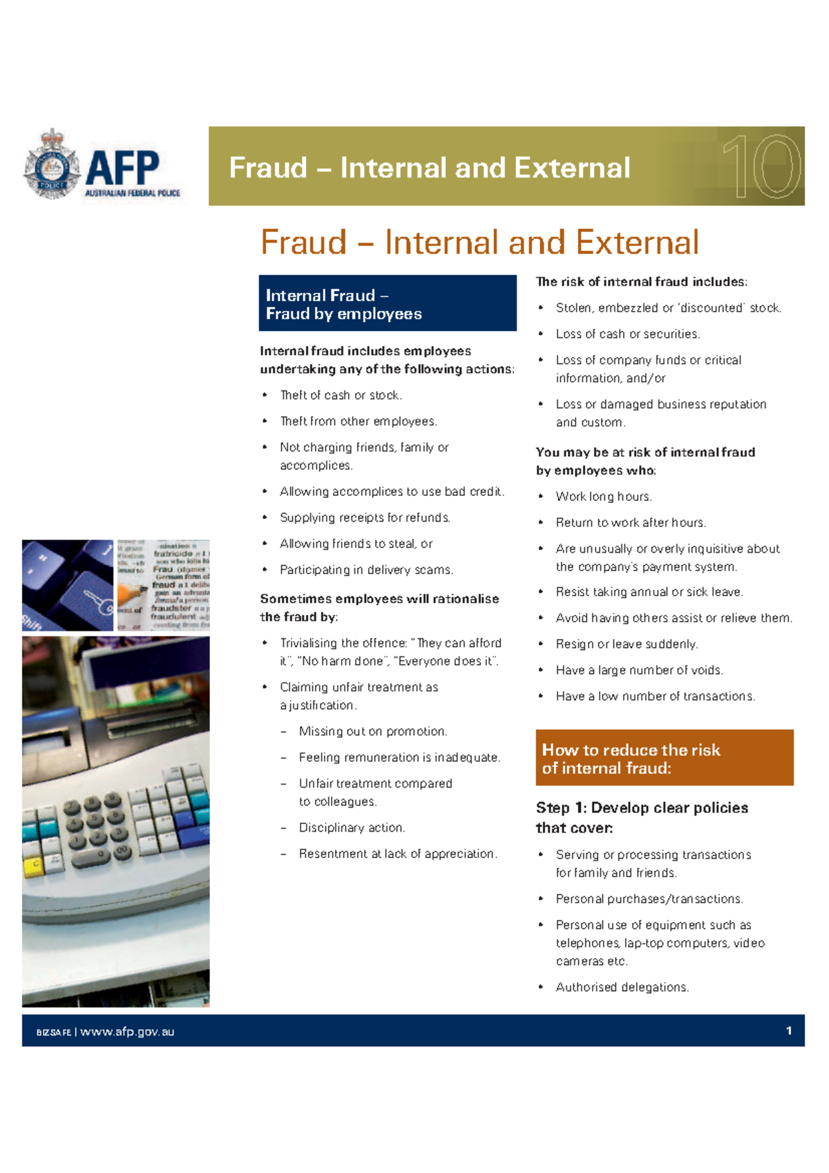 Bizsafe-fraud external and internal - BIZSAFE | afp.gov 1 Fraud ...