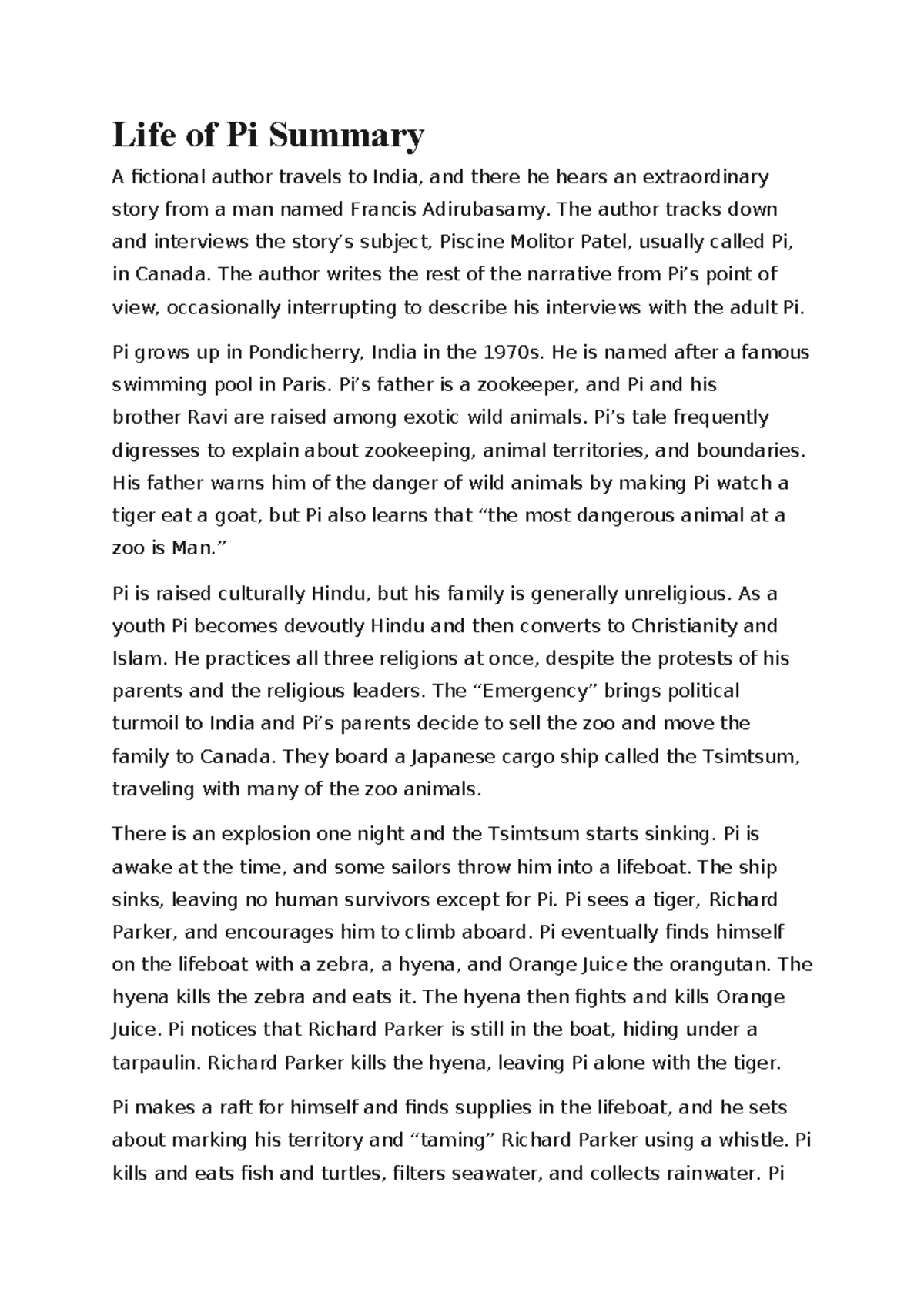 Life Of Pi Essay Life Of Pi Summary A Fictional Author Travels To life-of-pi-essay-life-of-pi-summary-a-fictional-author-travels-to