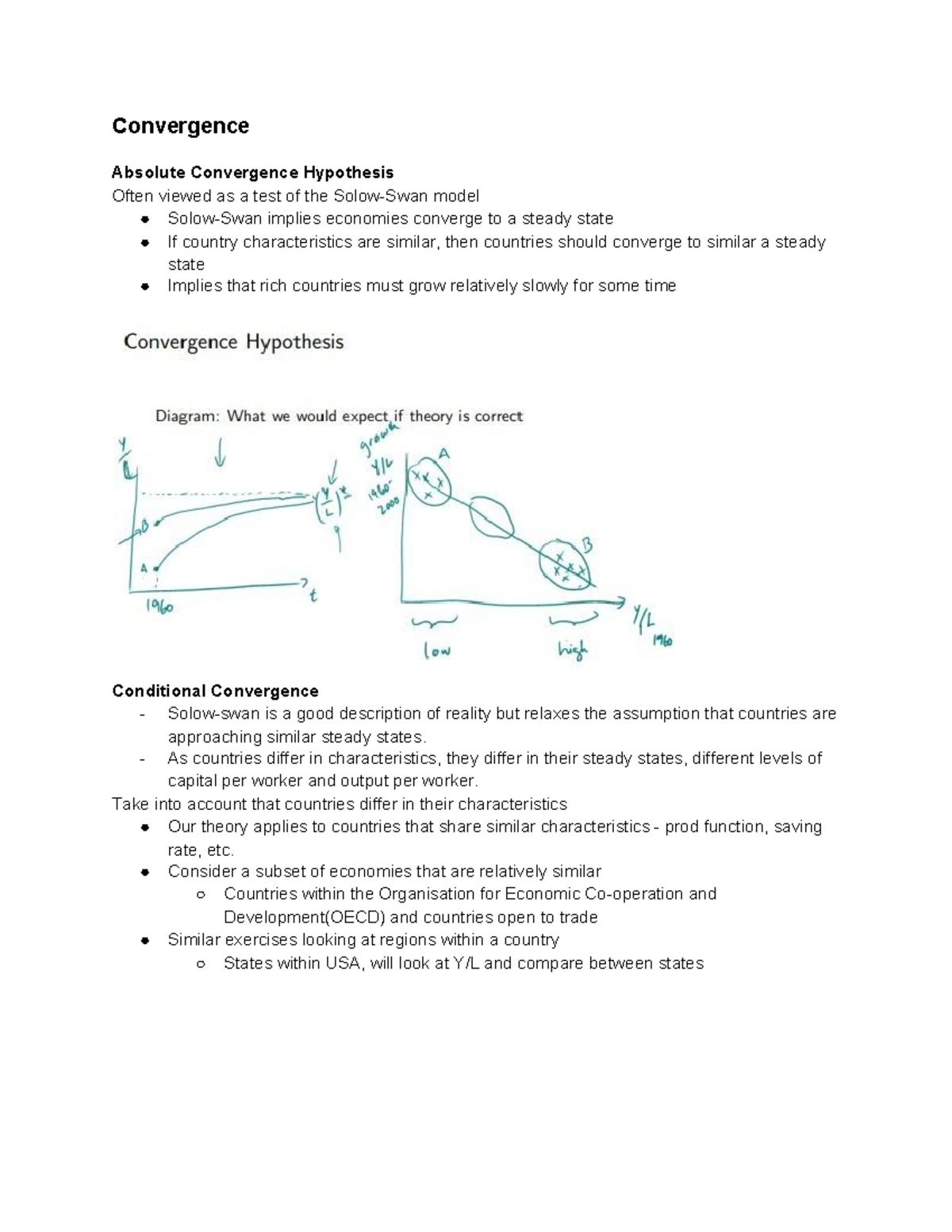 Lecture 17 Empirics of Economic Growth - Macro - Convergence Absolute ...