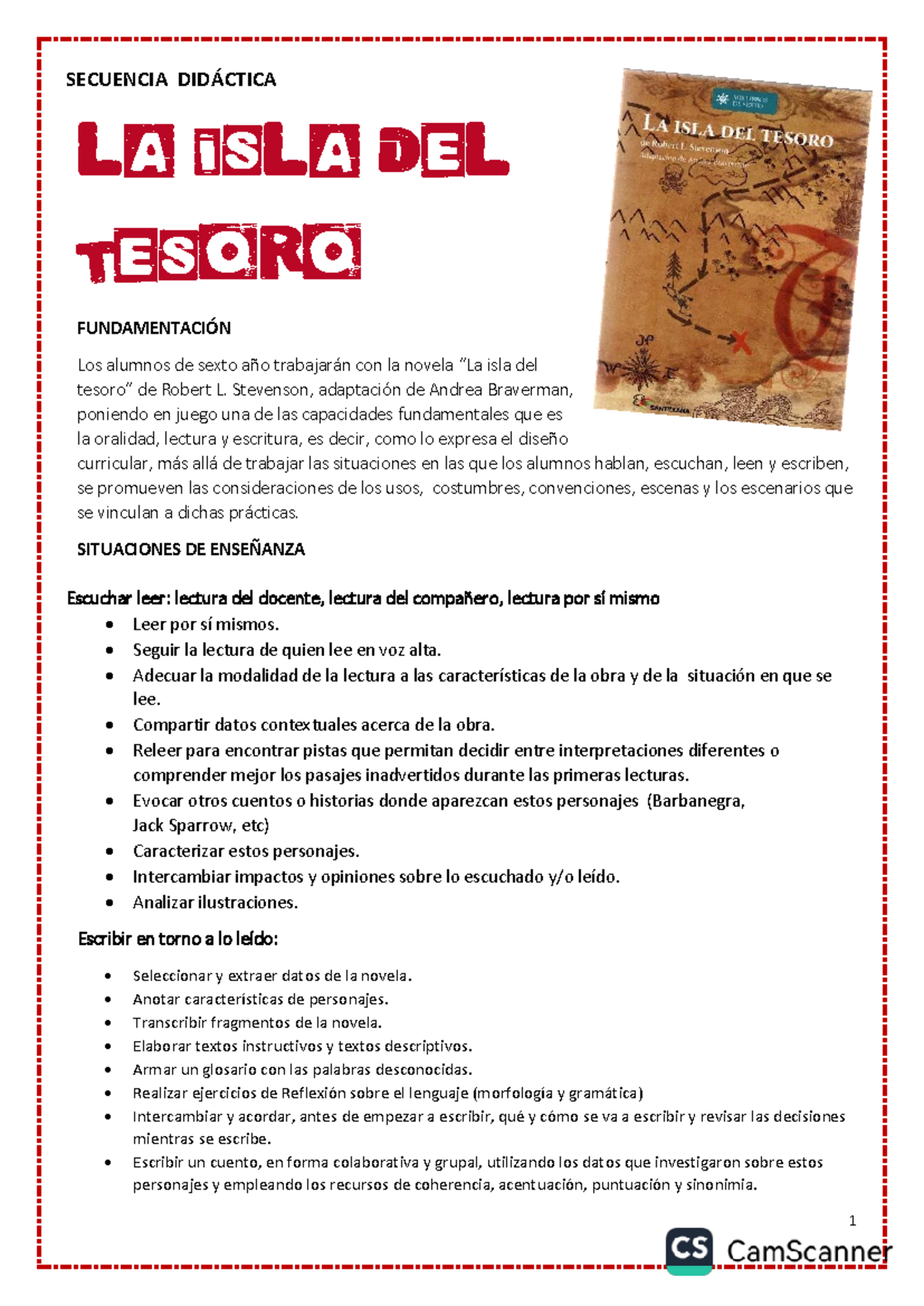 Secuencia Didáctica LA ISLA DEL Tesoro 6TO 2024-1 - SECUENCIA DIDÁCTICA ...