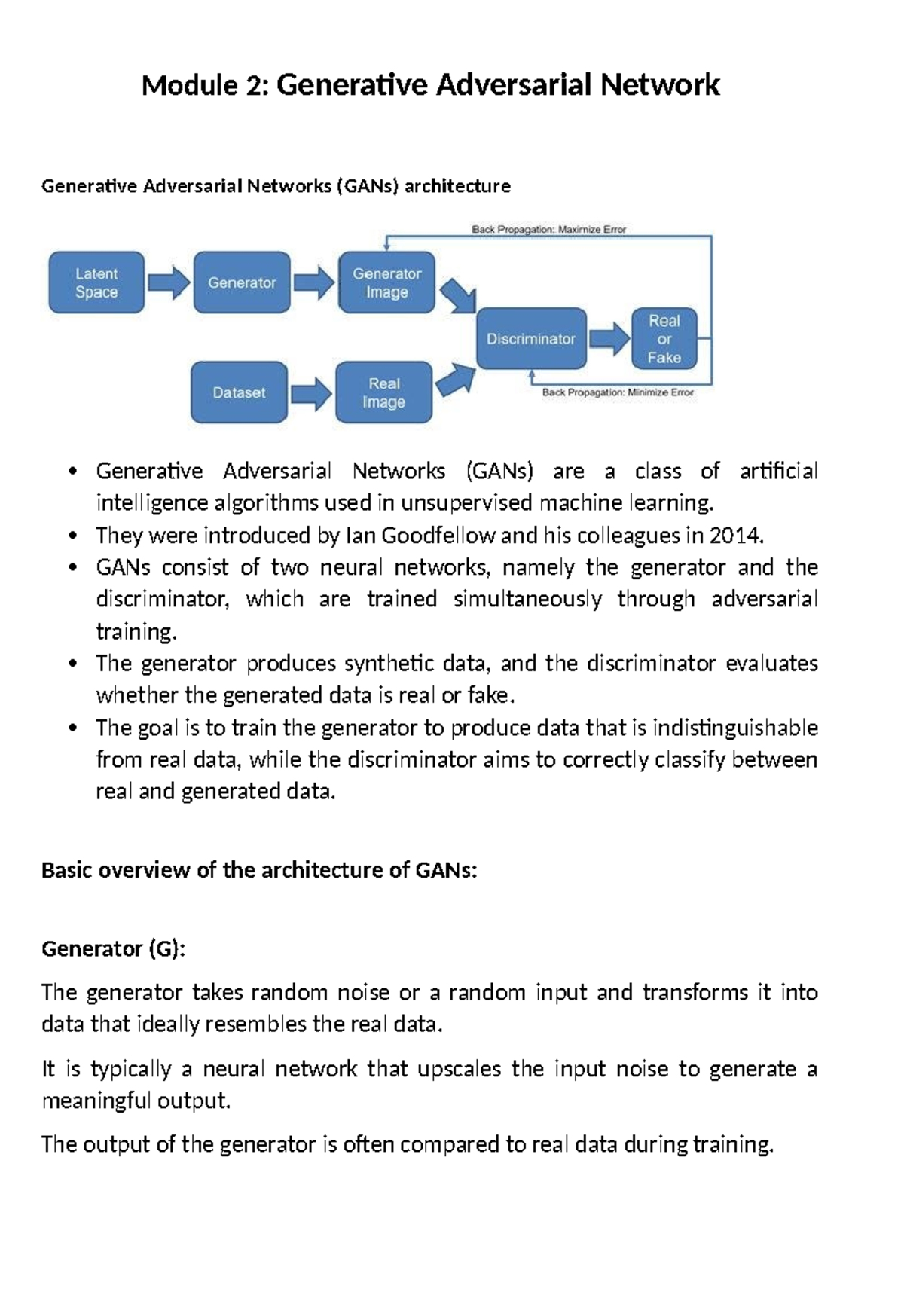 Generative Adversarial Networks - They were introduced by Ian ...
