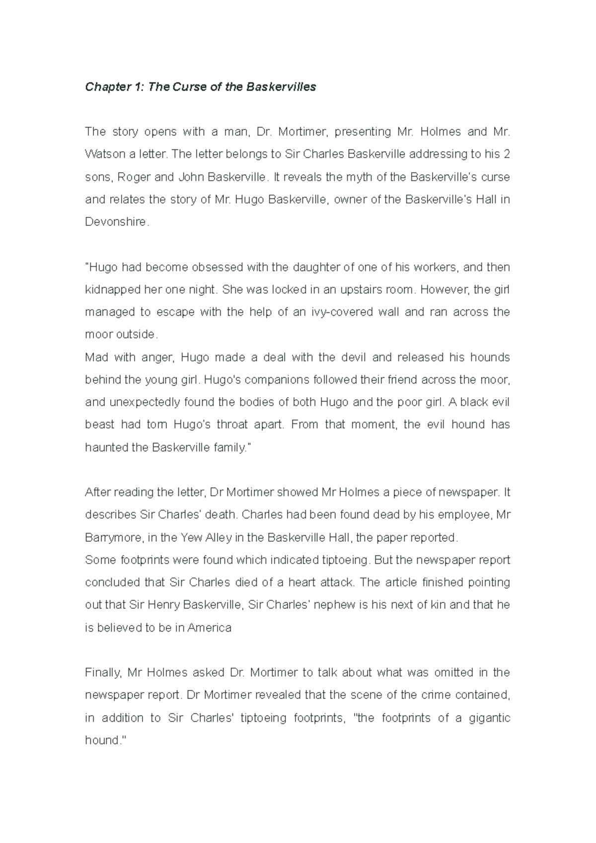 Chapter 1 Baskervilles 2020 - Chapter 1: The Curse of the Baskervilles ...