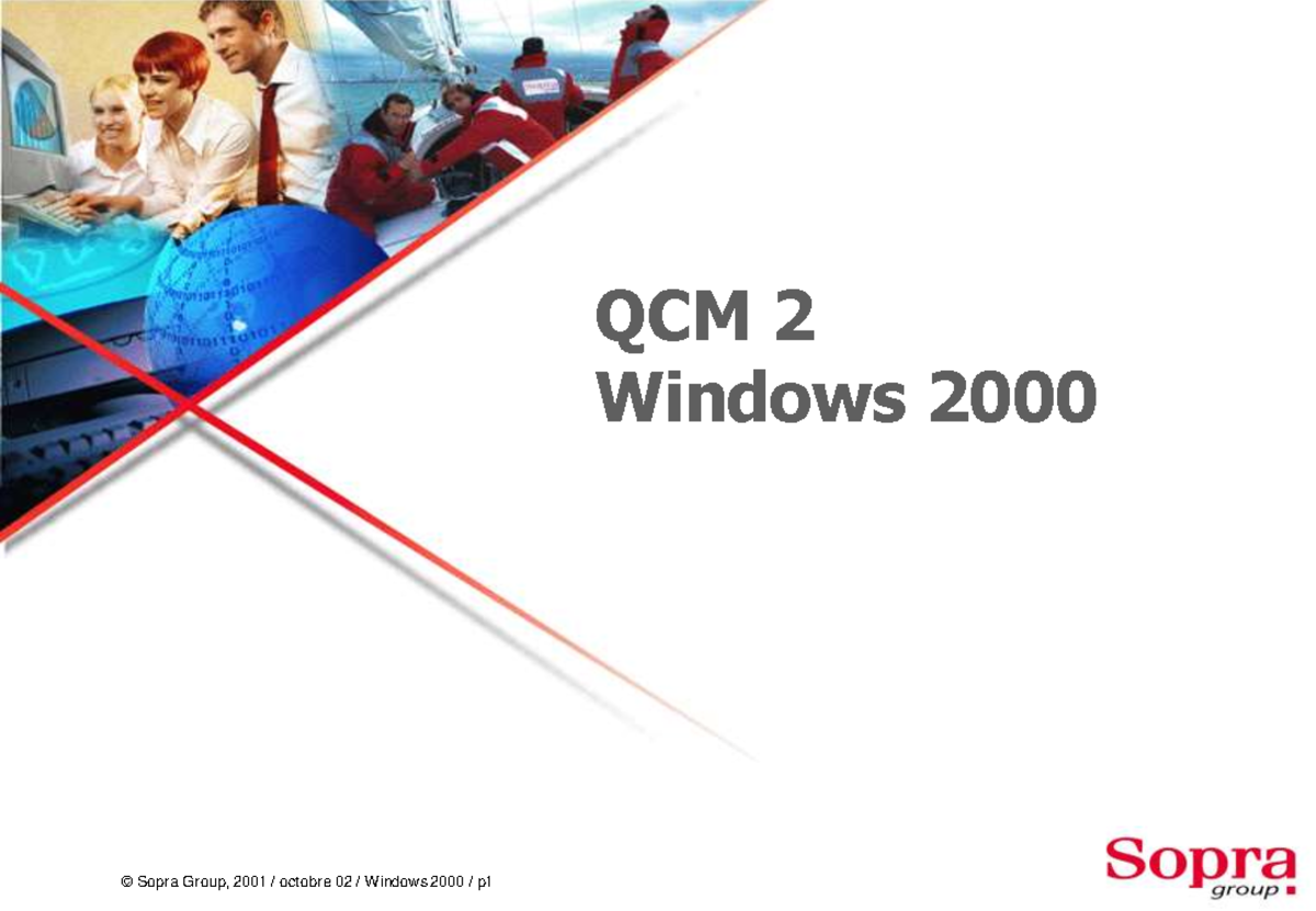 2580263 - QCM 1 WINDOWS 2000 - QCM Windows Quel est la fonction du domaine dans Active Directory ...