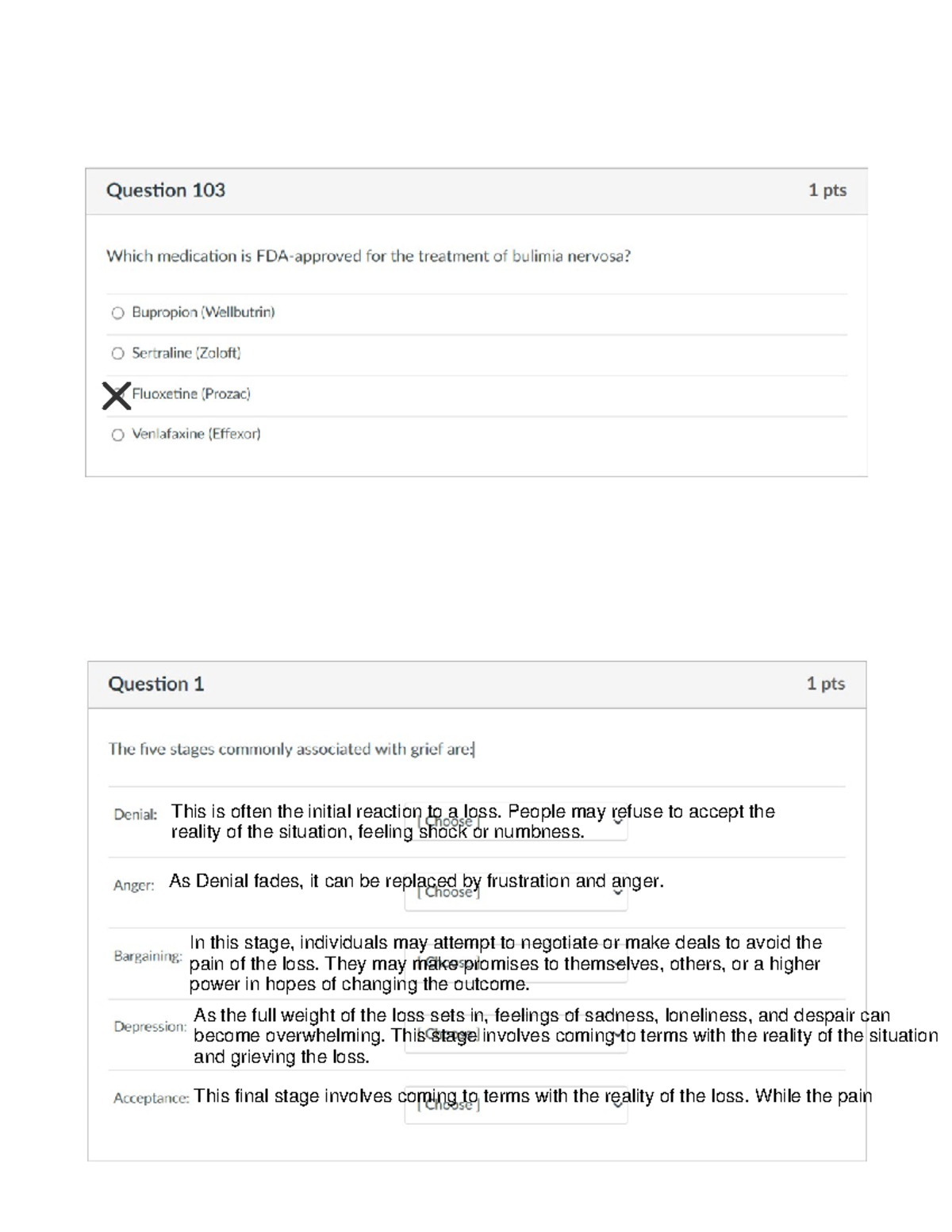 Test 103 - Test 103 - This is often the initial reaction to a loss ...