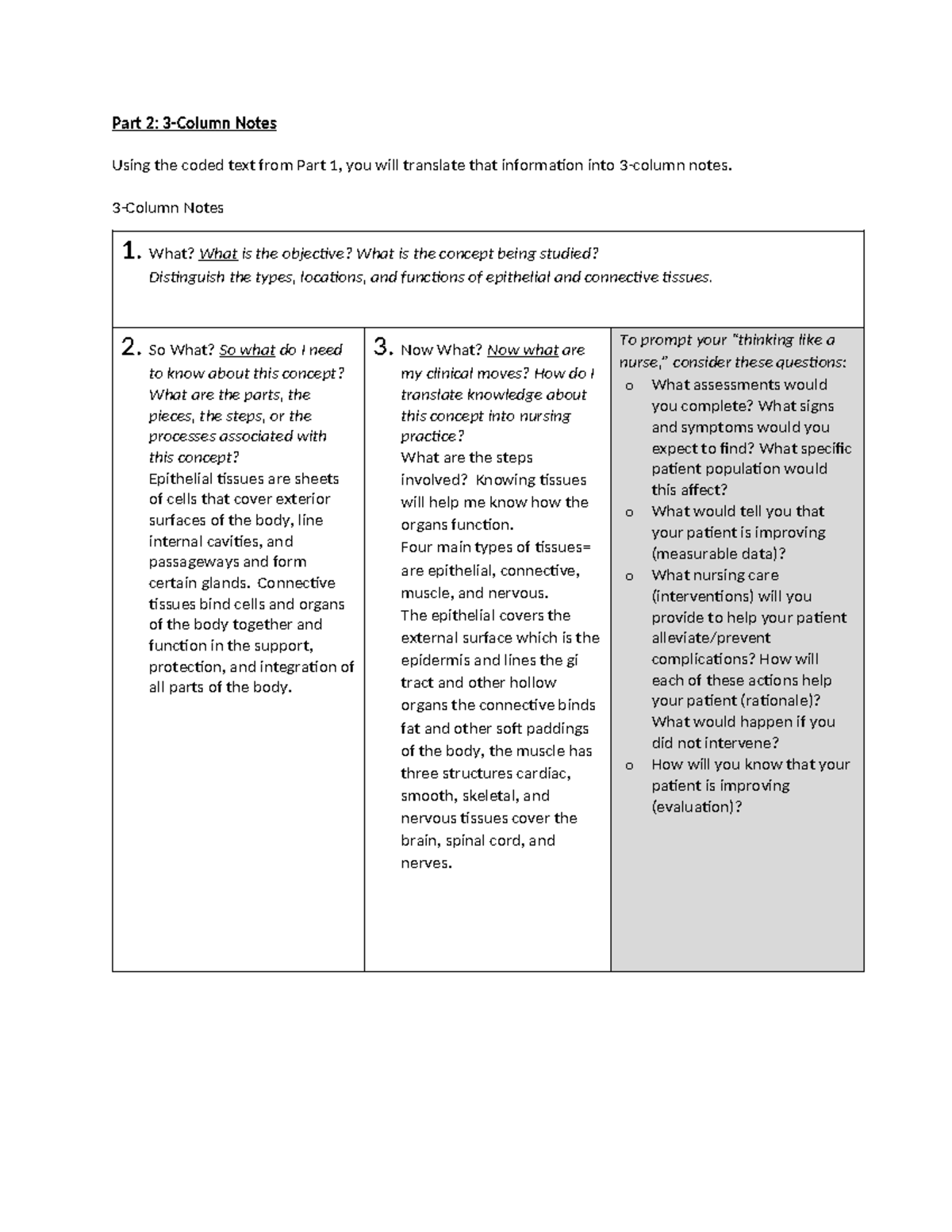 3-column Note Tissues - ethics, 3 column notes - Part 2: 3-Column Notes ...