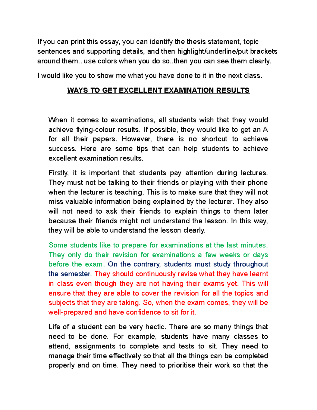 Sample Essay FOR Student for university technology mara malaysia - If ...