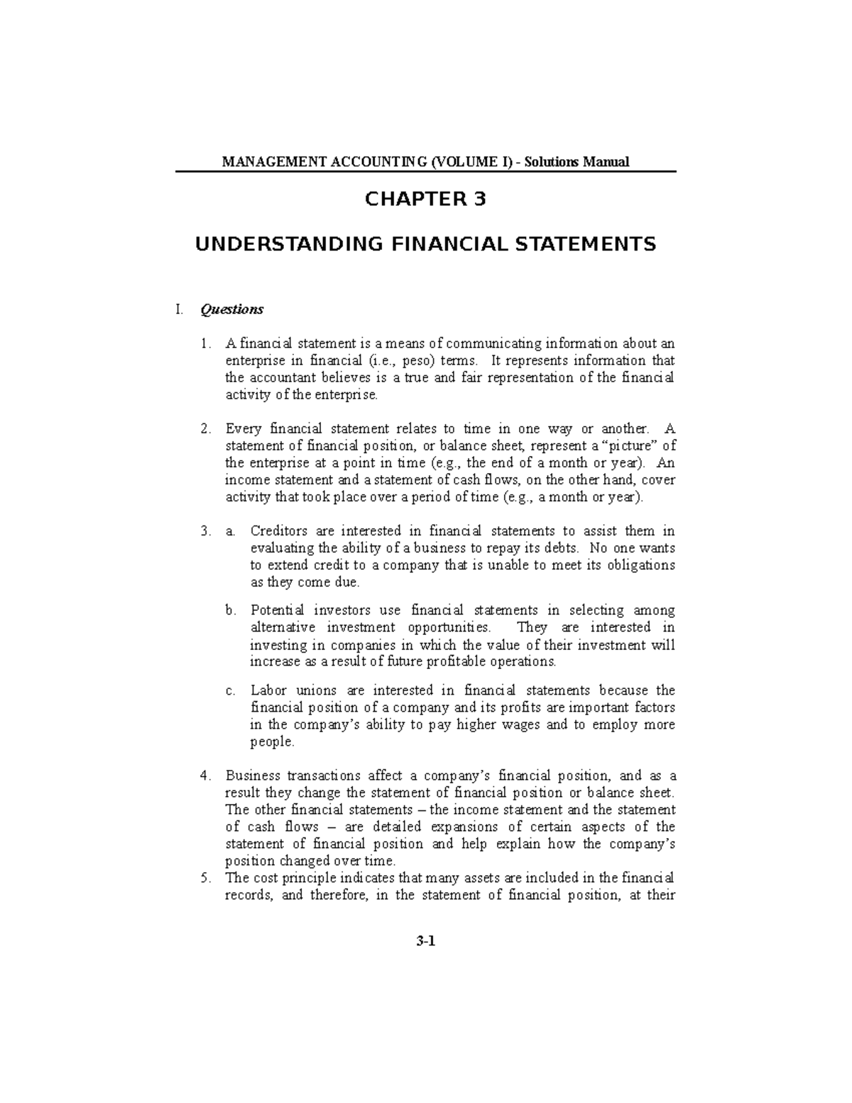 Chapter-03-Answer - Manual - MANAGEMENT ACCOUNTING (VOLUME I ...