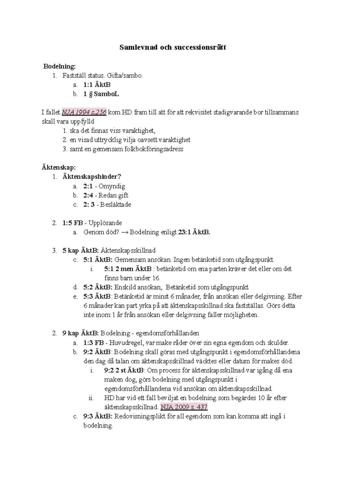 Flödesschema Bodelning och arv - Google Dokument - Samlevnad och ...