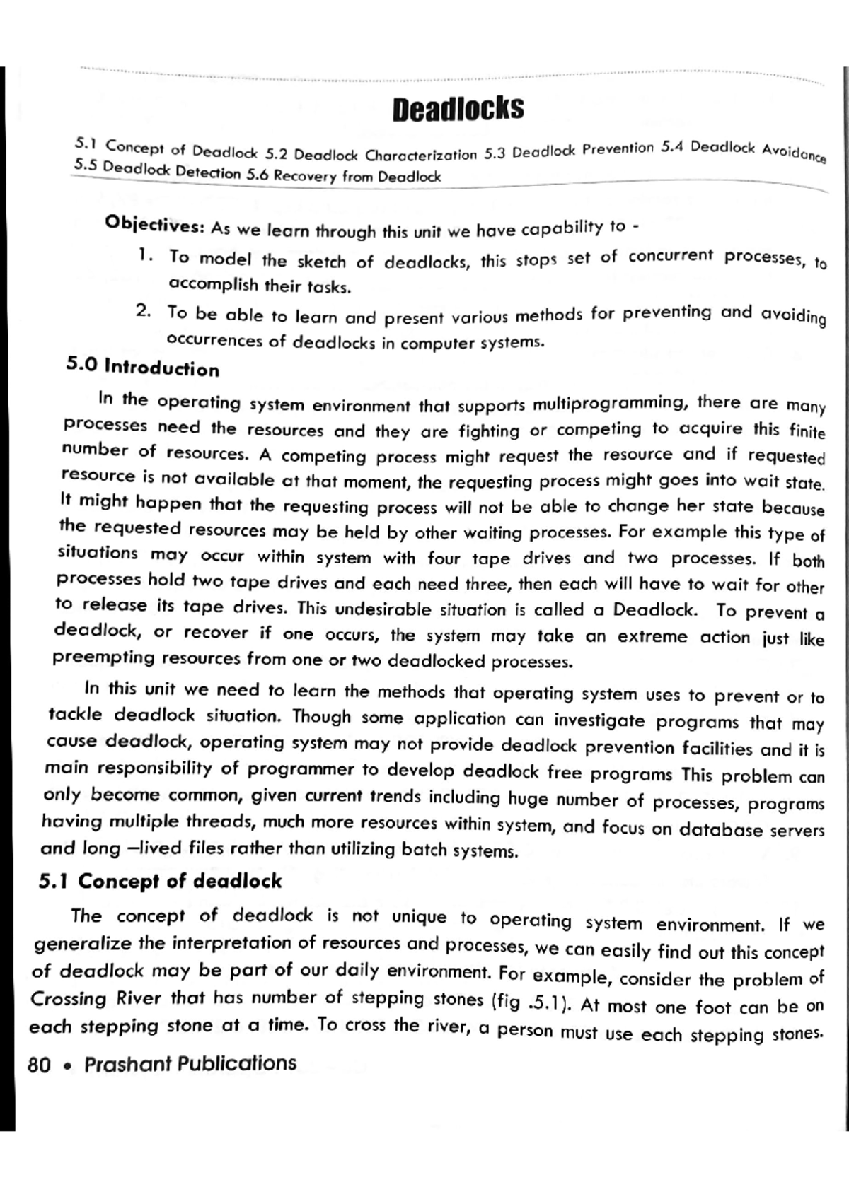 Unit4osbook - Notes - Deadlocks 5 Concept of Deadlock 5 Deadlock ...