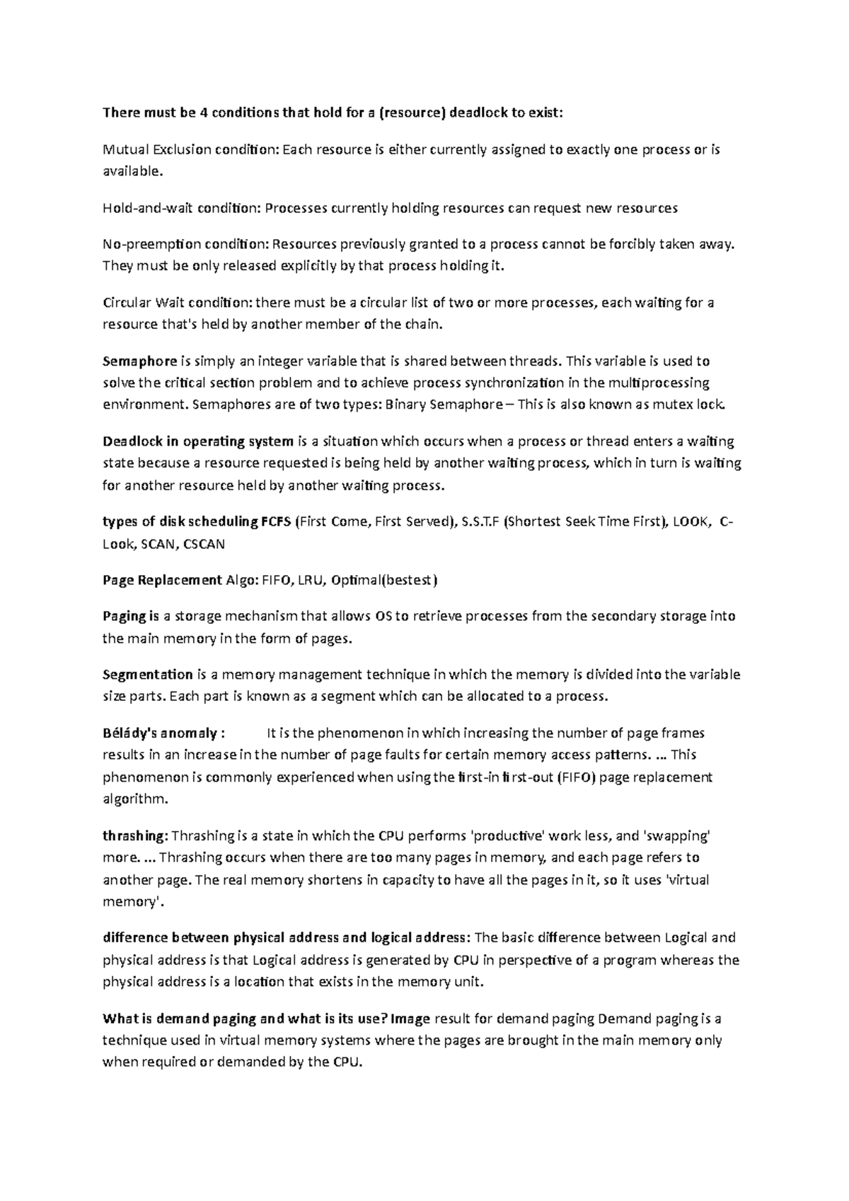 Os viva questions which are asked frequently - There must be 4 ...