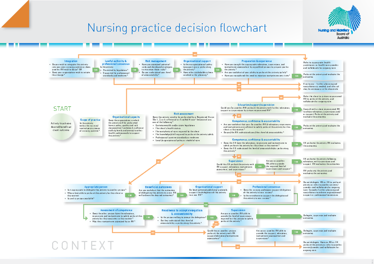 Attachment 4 NMBA Nursing practice decision flowchart-2013 - NO NO NO Activity to achieve - Studocu