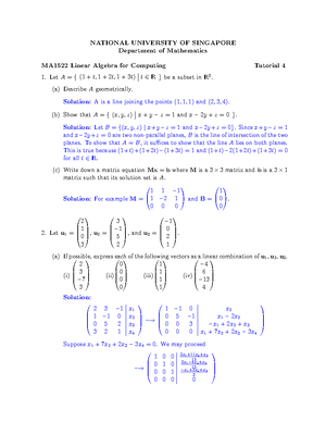 Tutorial 1 - Solutions - MA1522 Tutorial 1 Solutions Jalil Huseynov ...