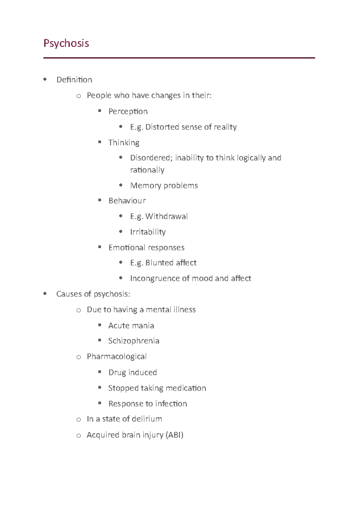Psychological disorders - Psychosis Definition o People who have ...