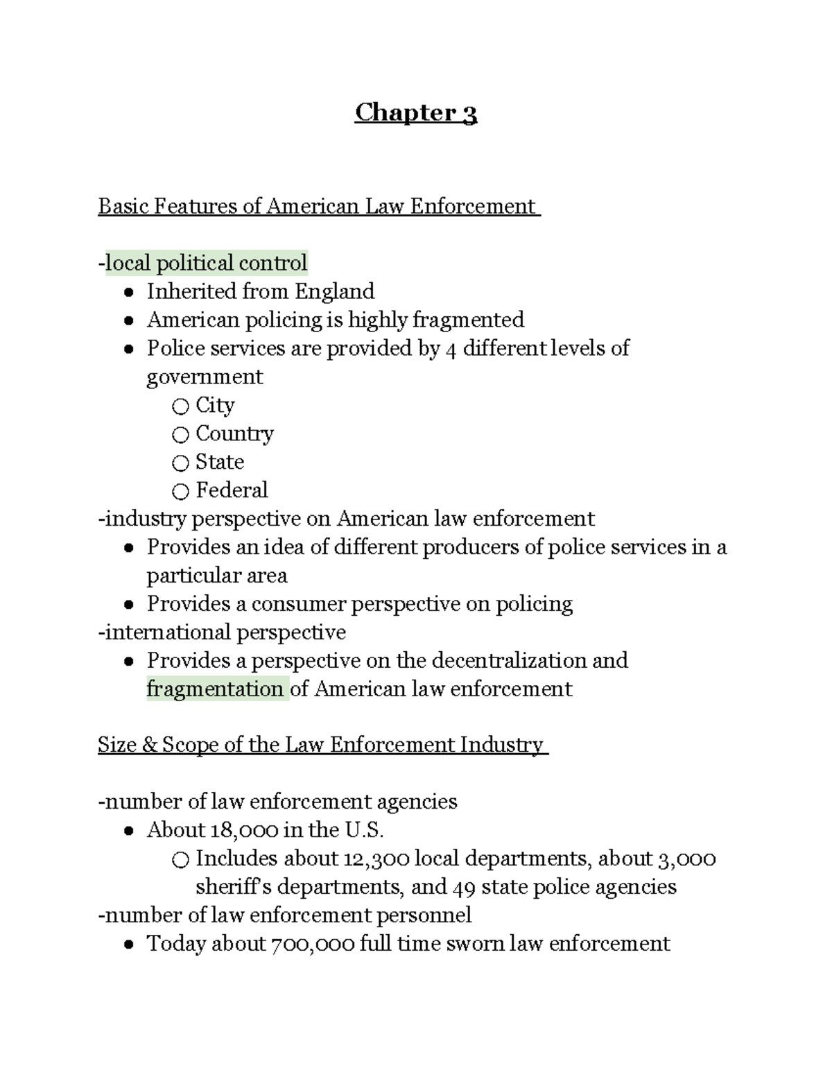 Chapter 3 CRJC 201 - Chapter 3 Basic Features of American Law ...