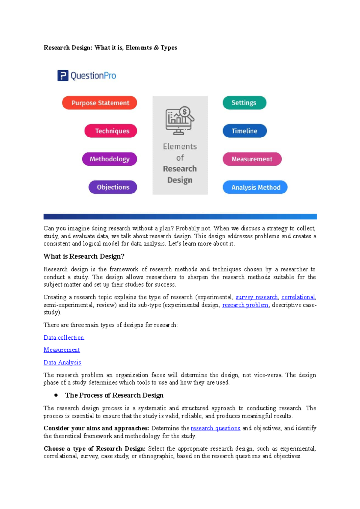Research Design - When we discuss a strategy to collect, study, and ...