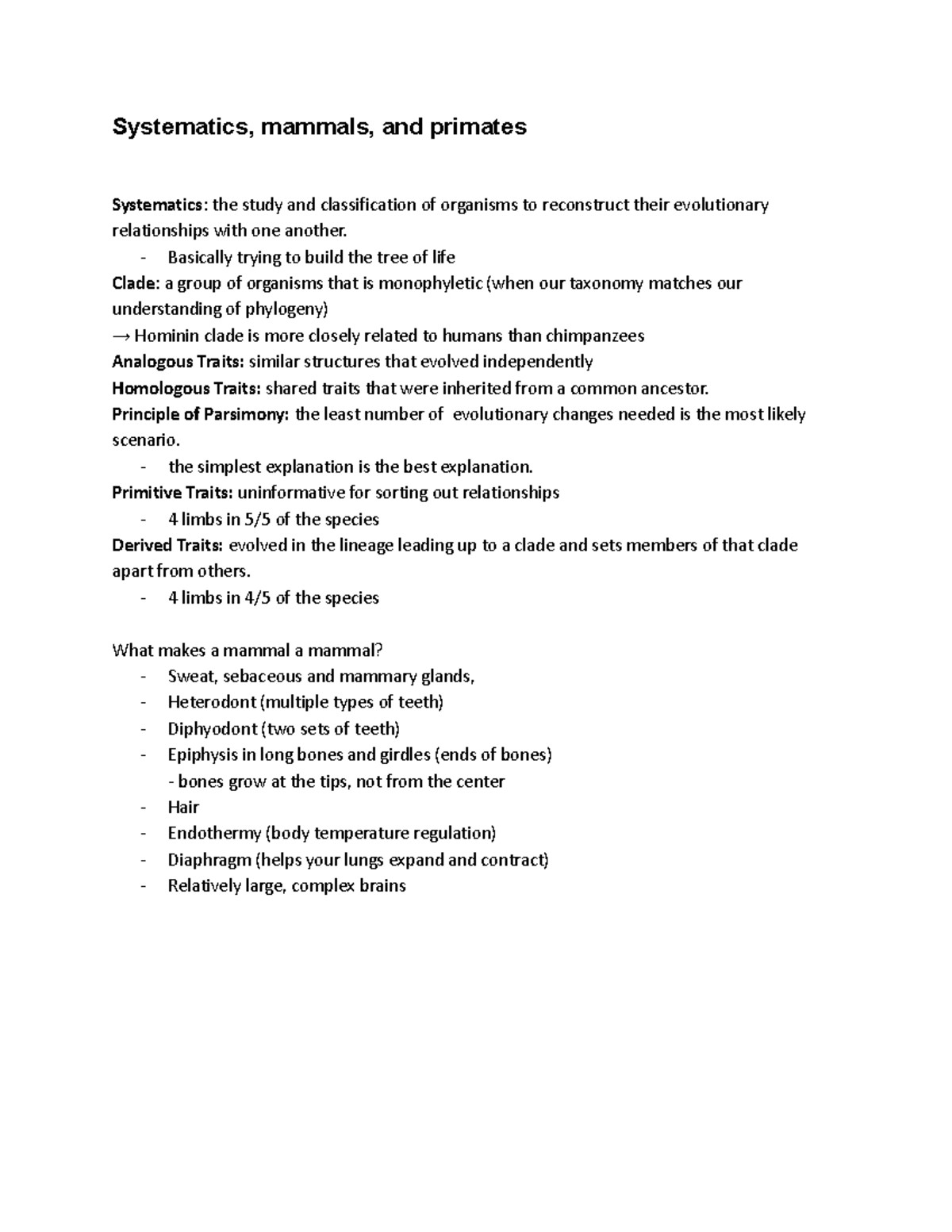 Anthropology 110 - Here are some lecture notes taken in AANT110 ...