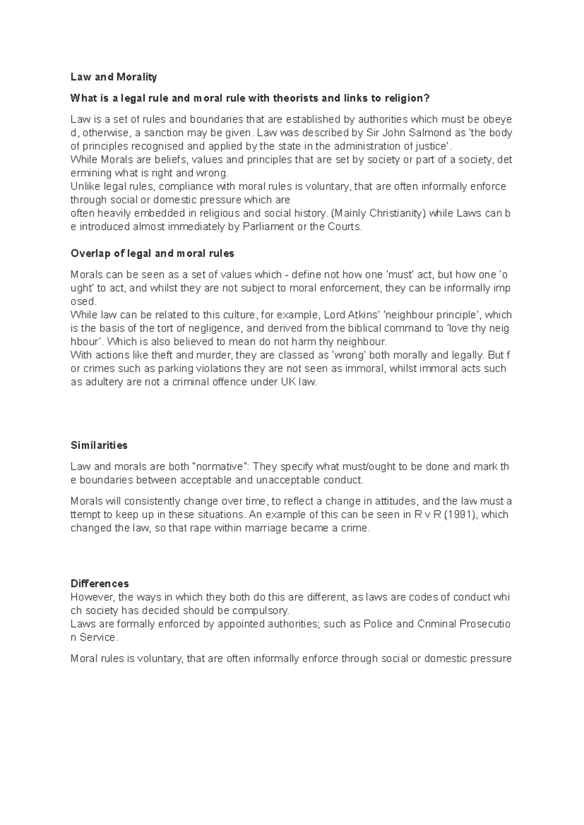 Law and morality updated - Law and Morality What is a legal rule and ...