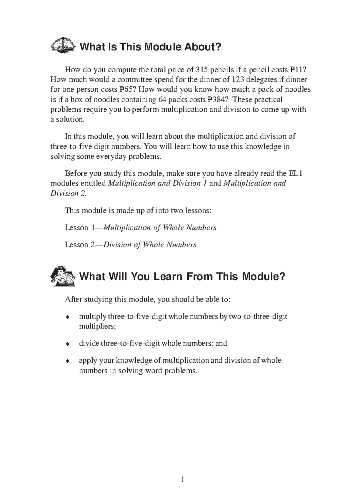 Multiplication and Division in Daily Life - What Is This Module About ...