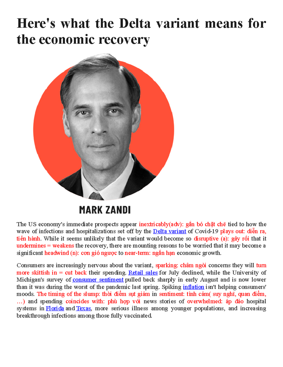 Heres what the Delta variant means for the economic recovery - While it ...