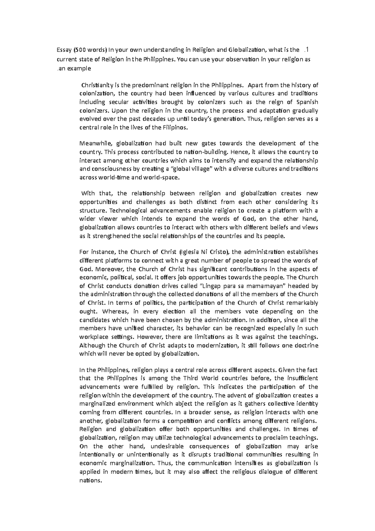 Activity 2 - Reflections - Essay (500 words) In your own understanding ...