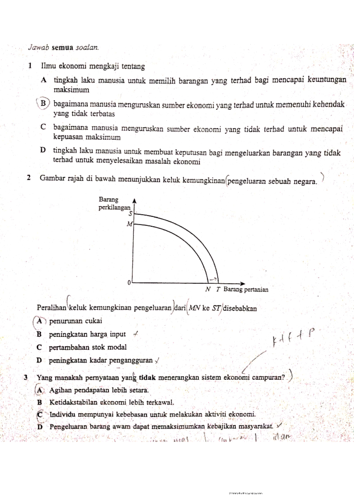 Ekonomi trial sem 1 smk muara tuang - Accounts - Studocu