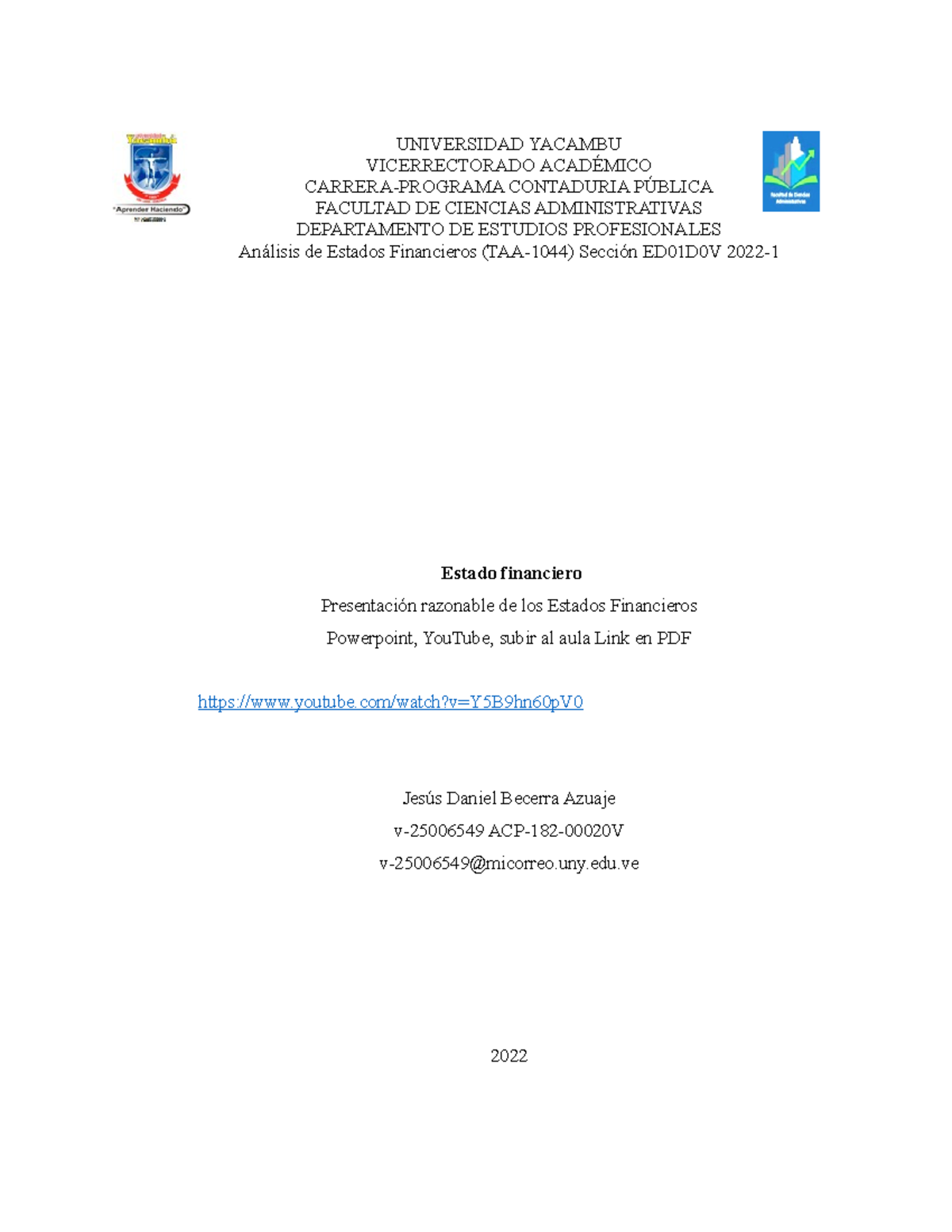 T1-Presentación razonable de los Estados Financieros-Becerra ...