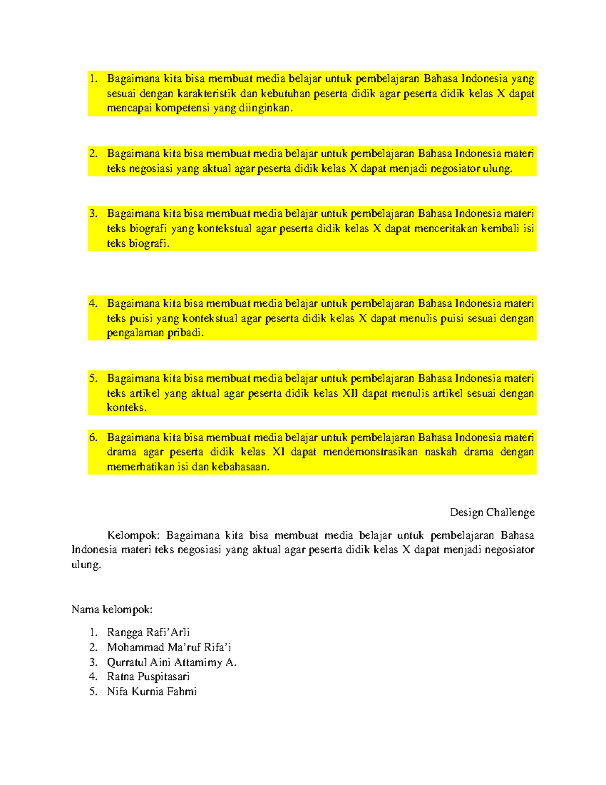 Topik 3 Ruang Kolaborasi Design Challenge - Bagaimana kita bisa membuat media belajar untuk ...