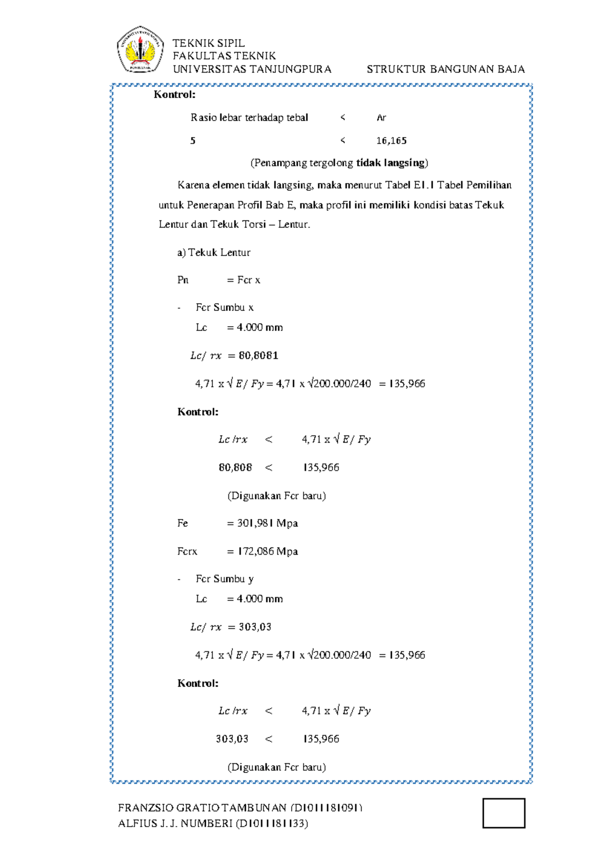 BAB IV Sio-6 - BAB IV Sio-6 - TEKNIK SIPILFAKULTAS TEKNIK UNIVERSITAS ...