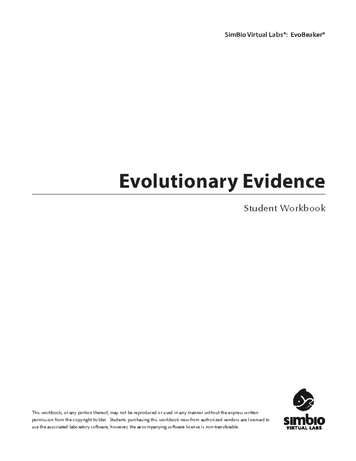 SP Evolution Evidence 2016 - . Evolutionary Evidence ####### SimBio ...