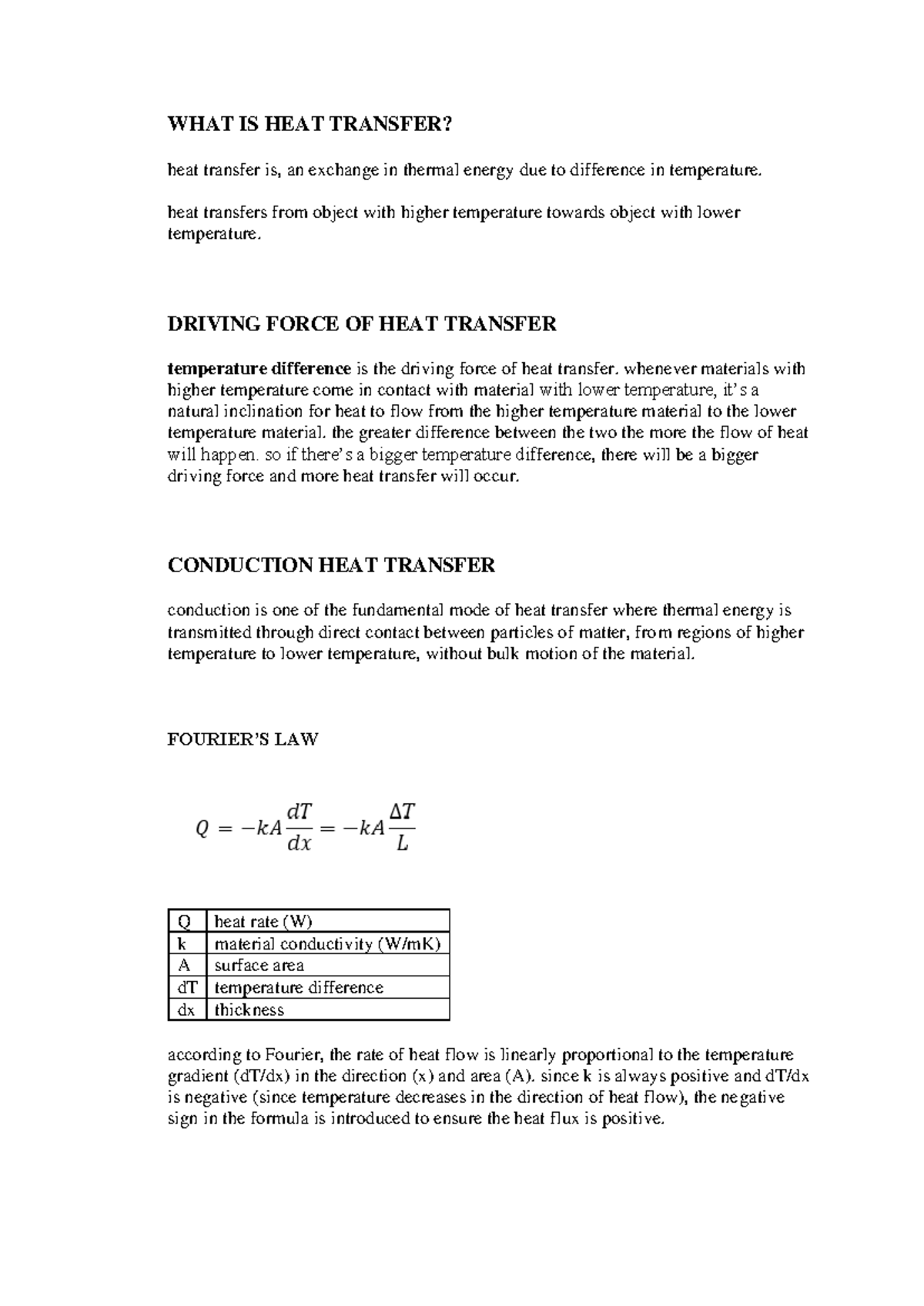 Summary of Heat Transfer - WHAT IS HEAT TRANSFER? heat transfer is, an ...