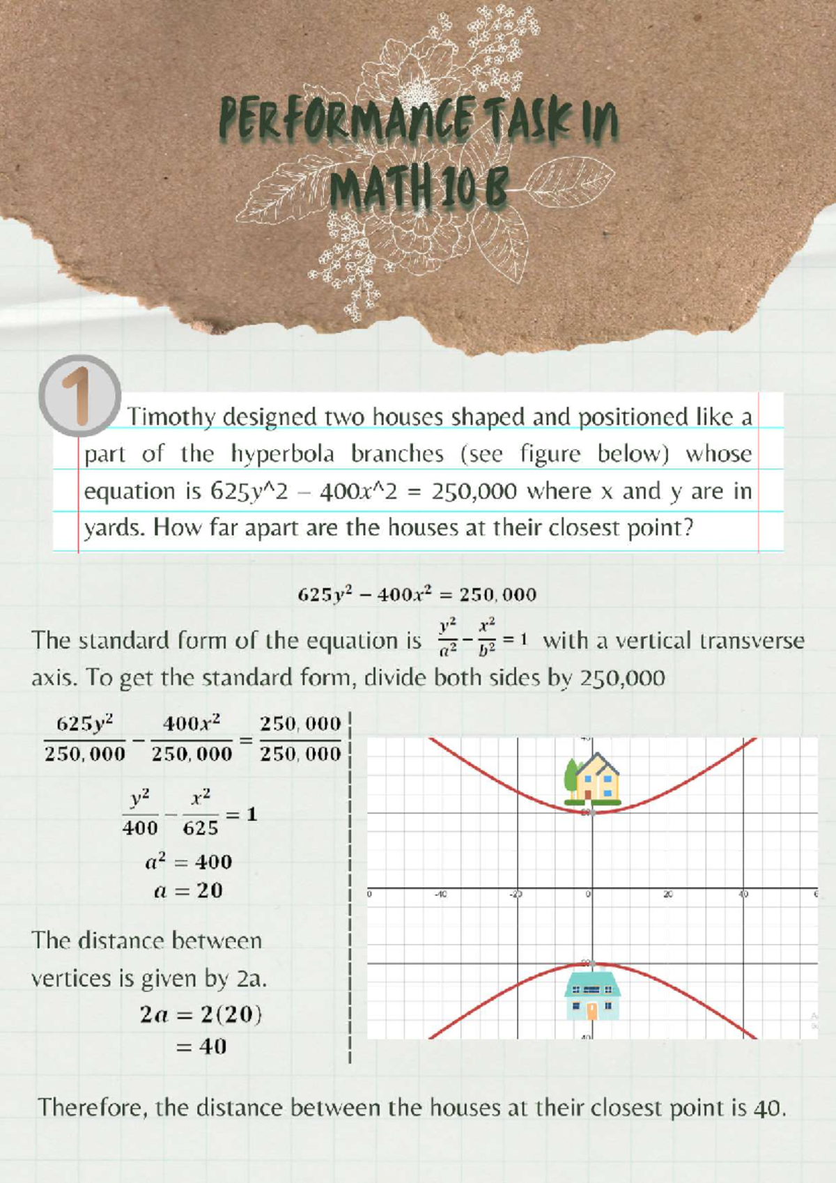 Mathematics performance task - PERFORMANCE TASKII MATH10B 1 Timothy ...