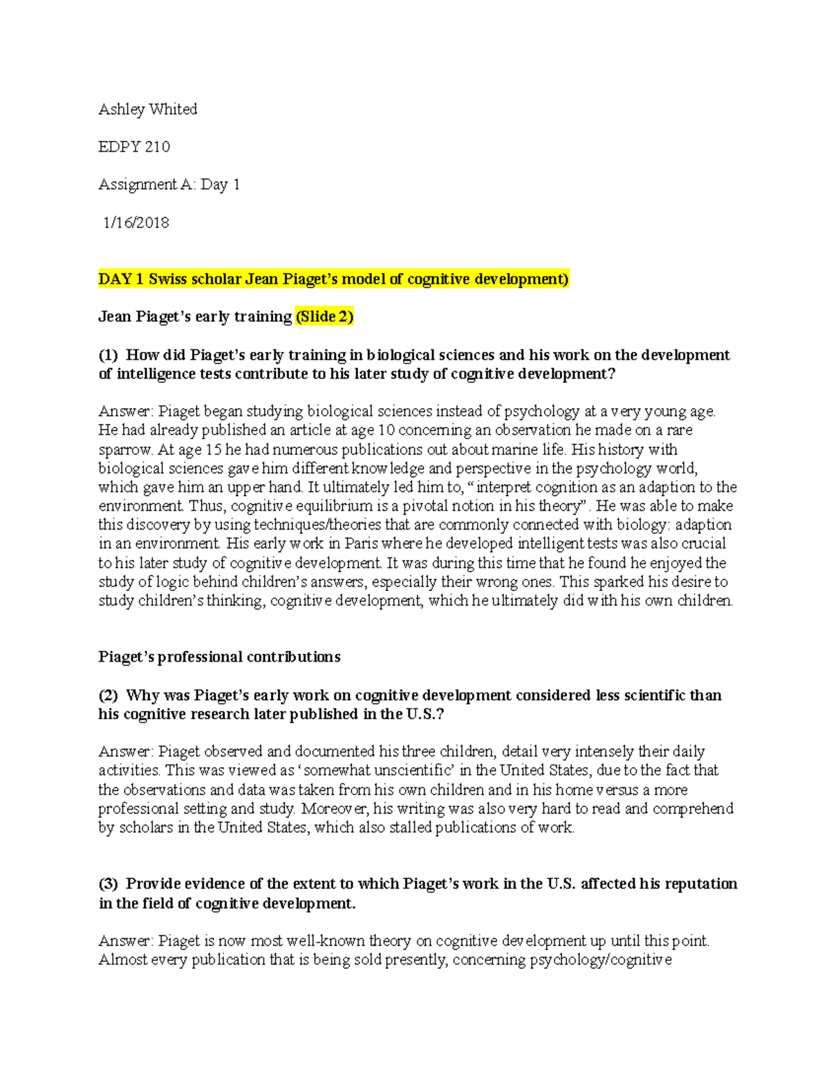 EDPY Unit A Day 1 Questions - Ashley Whited EDPY 210 Assignment A: Day ...