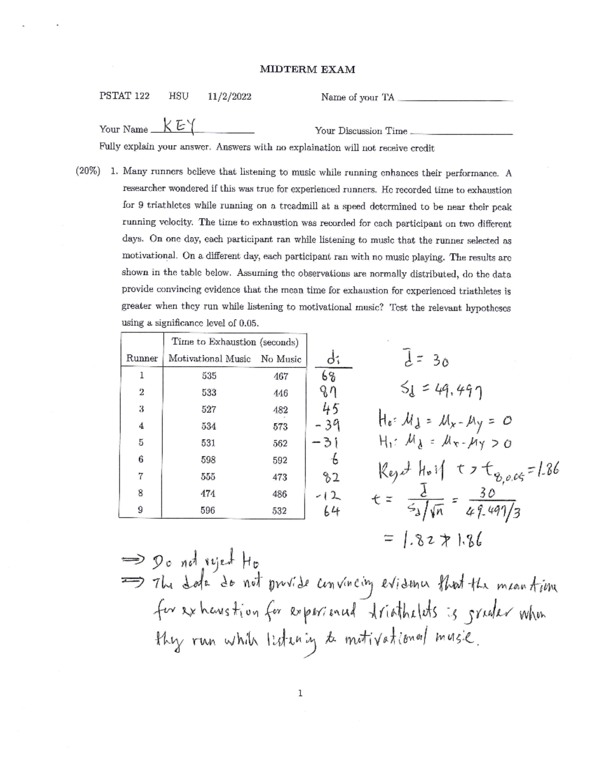 Practice Midterm Solutions - PSTAT 122 - Studocu