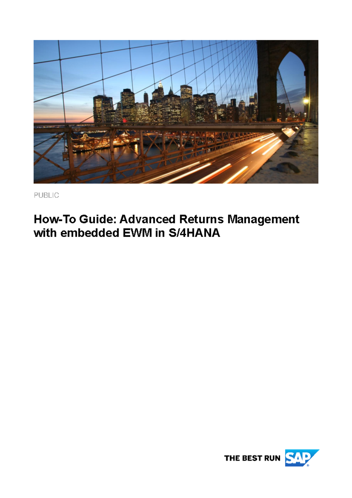 Advance return - SAP EWM - PUBLIC How-To Guide: Advanced Returns ...