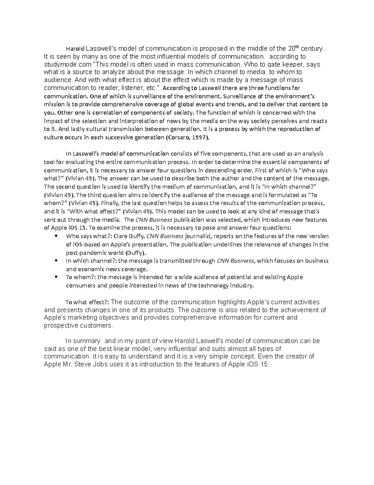 Harold Lasswell - Harold Lasswell’s model of communication is proposed ...