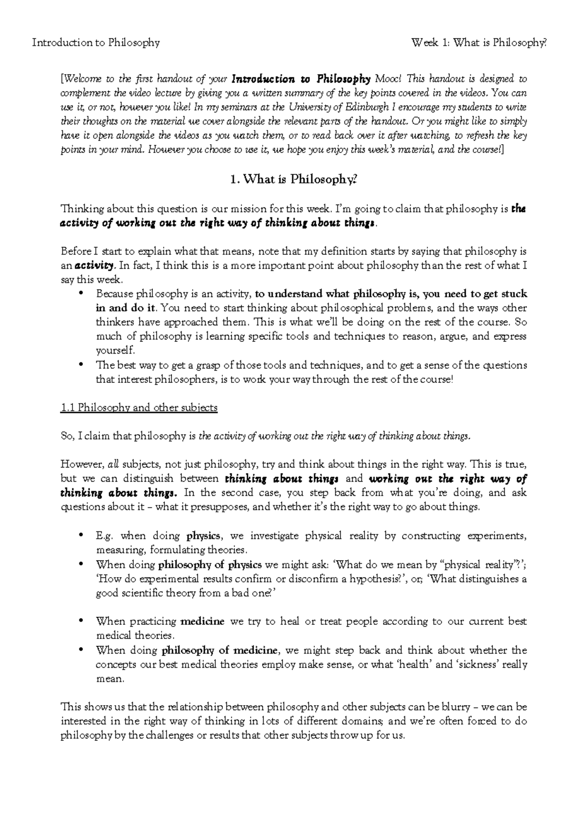 Flex-introphil MOOC Handout 1 - [Welcome to the first handout of your ...