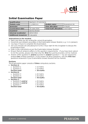 C COEC111 Supplementary Deferred Examination Paper (V1.0) 2015 ...