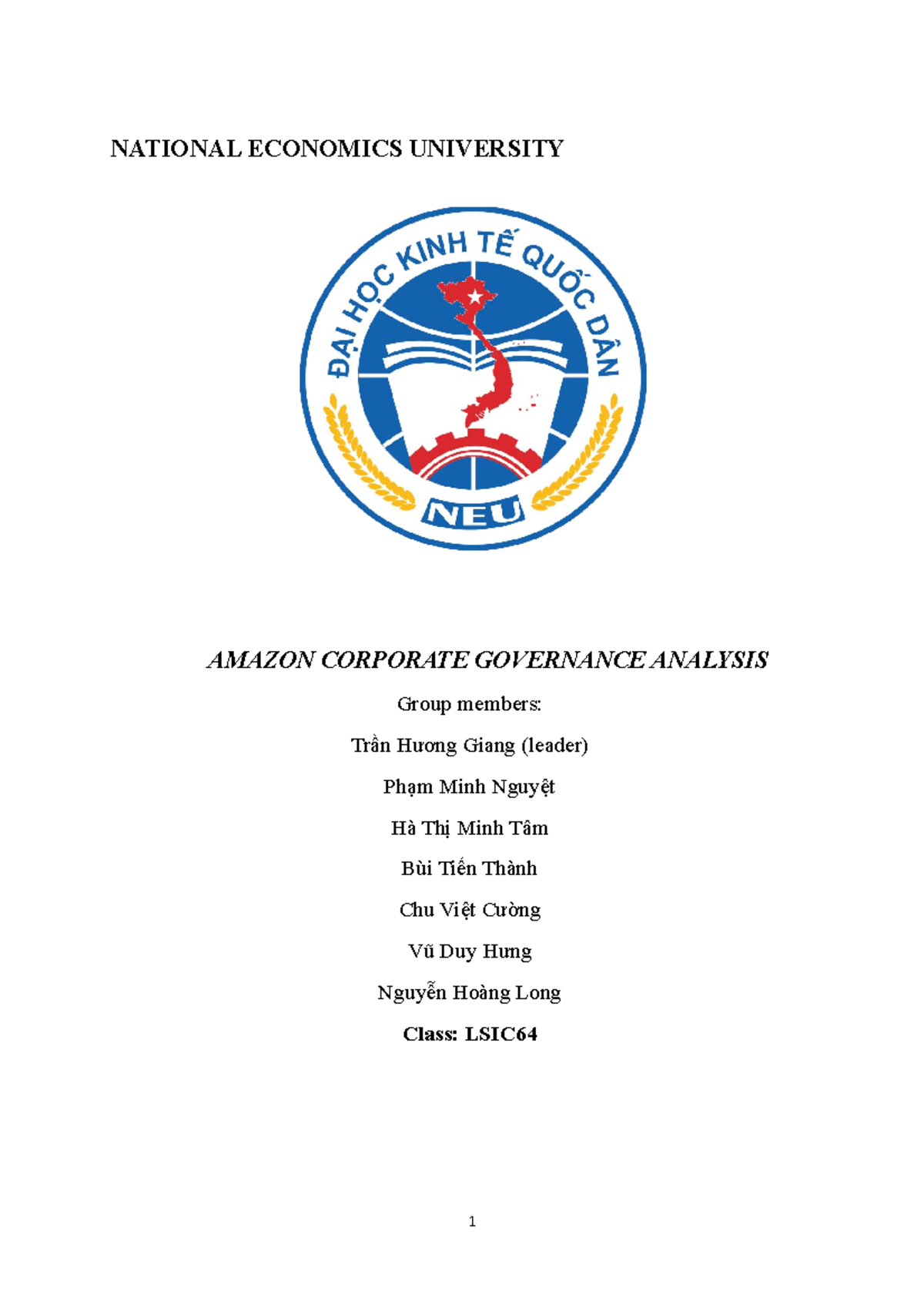 NLQT-1 - Nguyên lý quản trí - NATIONAL ECONOMICS UNIVERSITY AMAZON ...