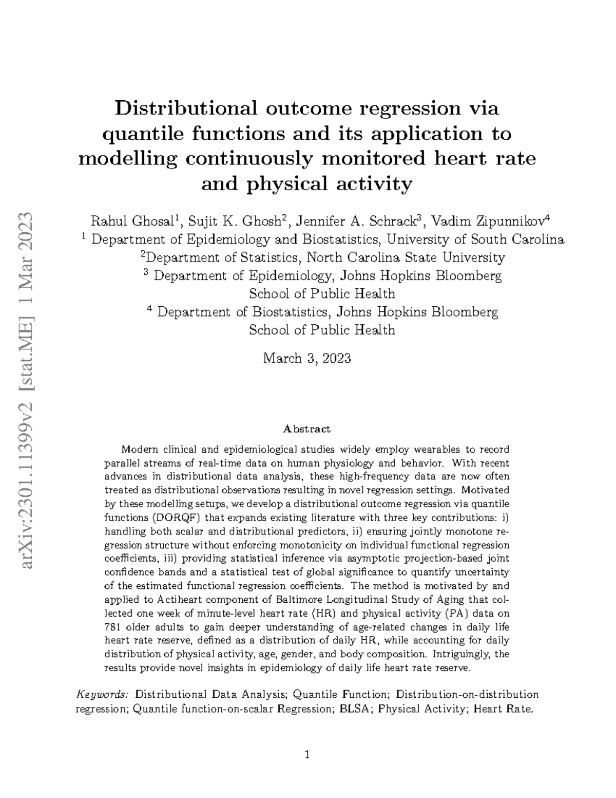 Distributional outcome regression via qu - Distributional outcome regression via quantile ...