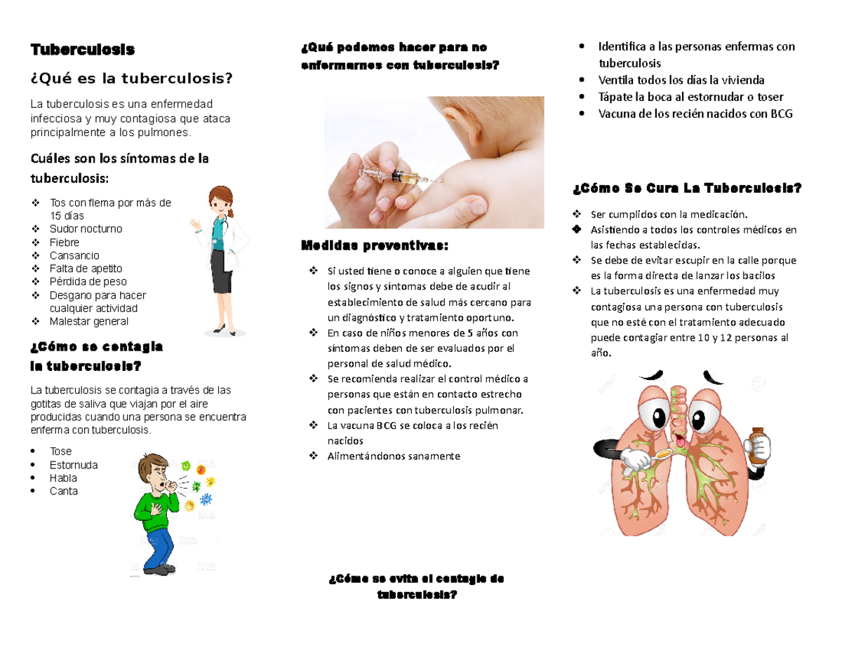 Tuberculosis triptico 2022 - Tuberculosis ¿Qué es la tuberculosis? La ...