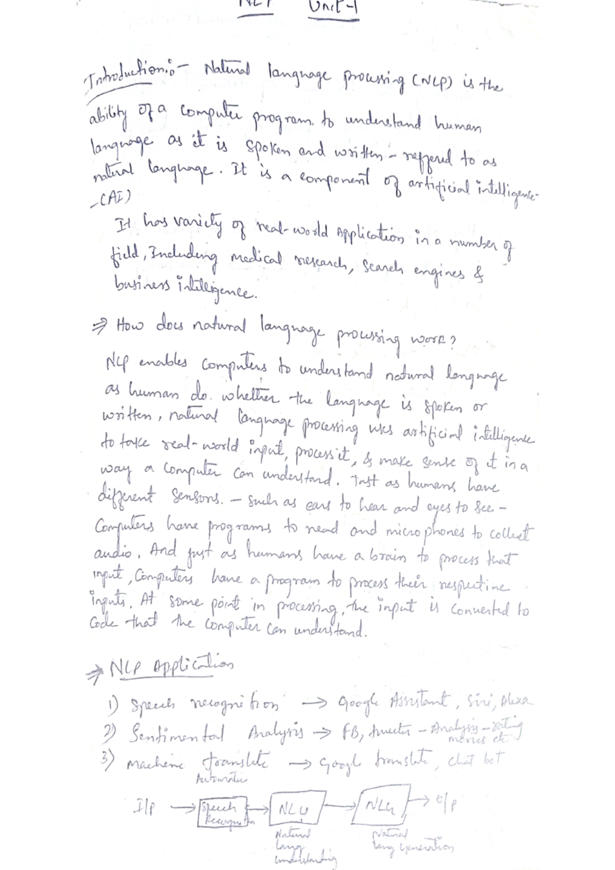 NLP UNIT-1 - Natural Language Processing - Studocu