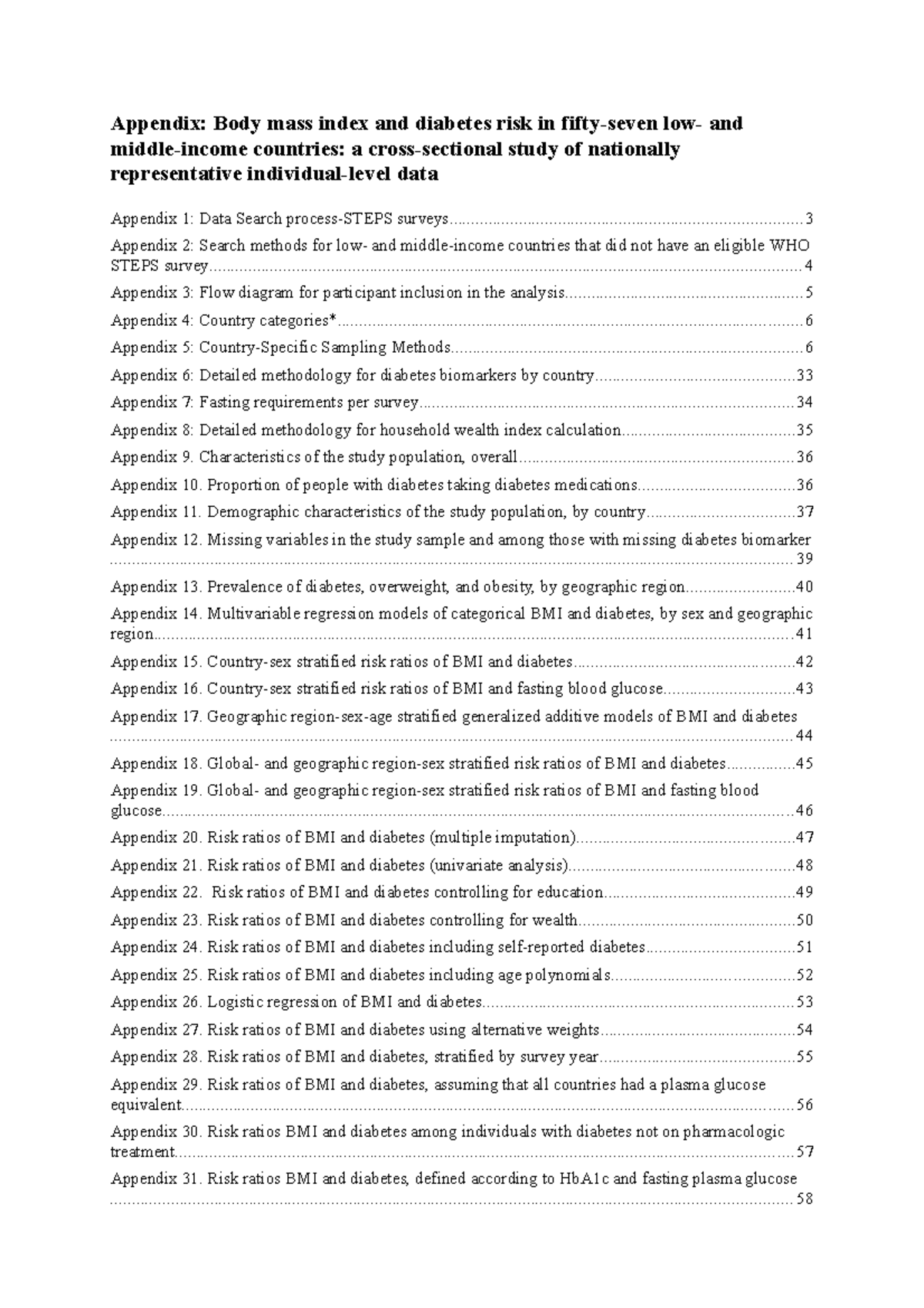 Nihms 1727894-supplement-1 - Appendix: Body mass index and diabetes ...