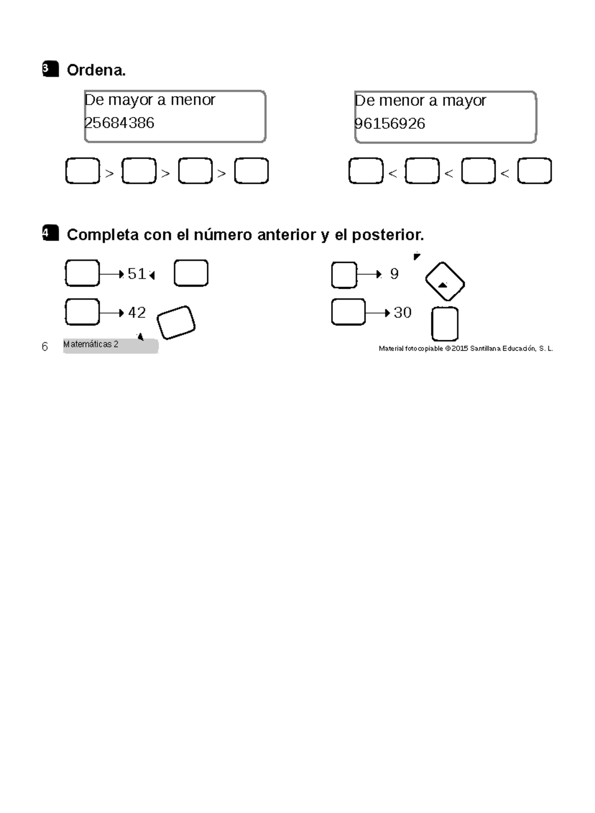 DE Sumas Y MAS - Matemática - Matemáticas 2 De mayor a menor 25684386 ...