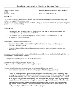 Reading and Writing Q2 - M18 - Reading and Writing Reading and Writing ...