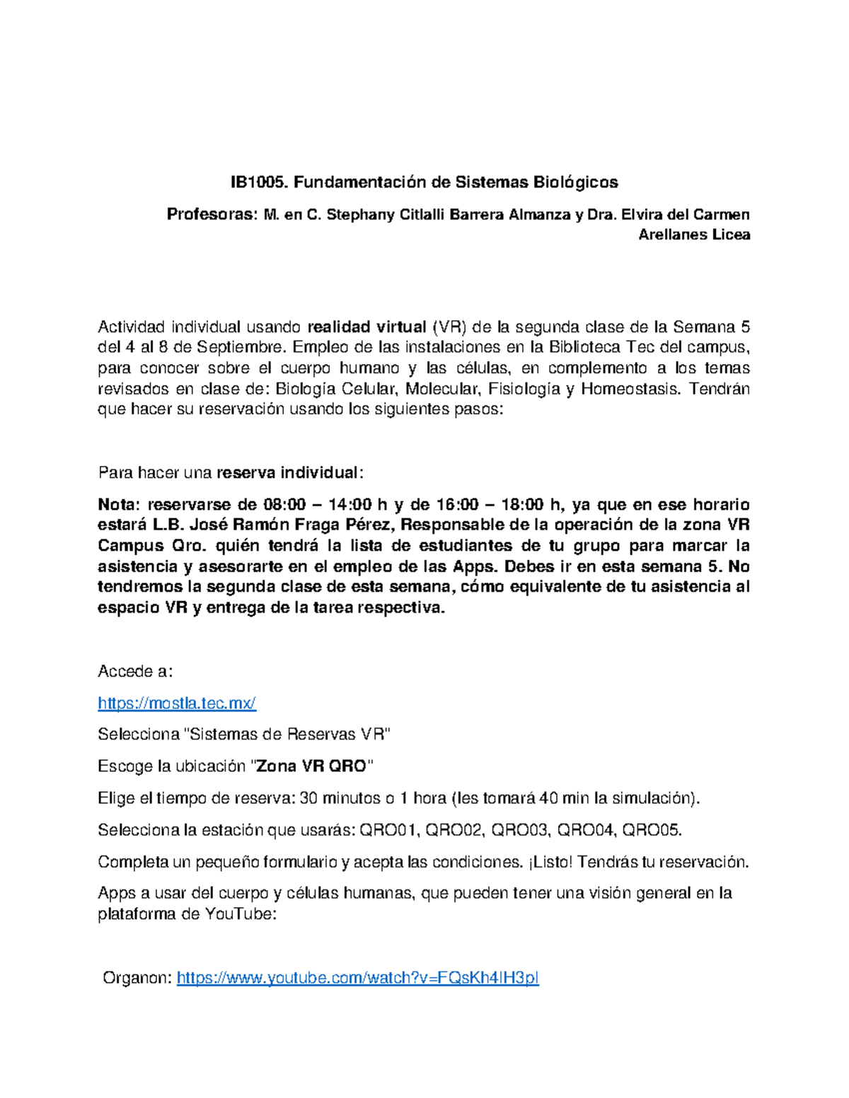 Semana 5 FSB Actividad Individual ZONA VR EL Cuerpo Humano - IB1005 ...