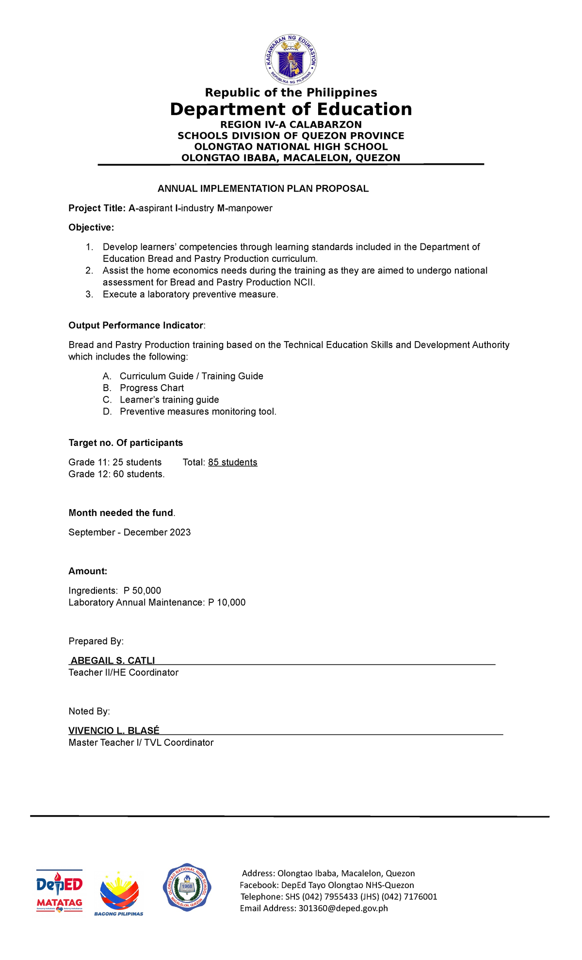 AIP HE Proposal (Auto Recovered) - Republic of the Philippines ...