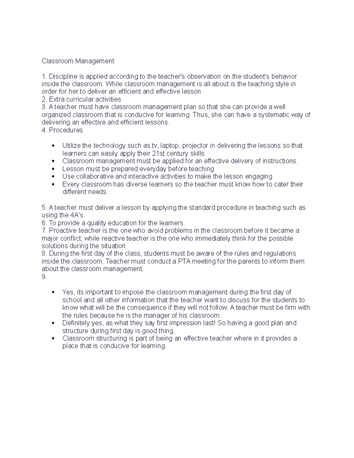 Classroom management - Classroom Management Discipline is applied ...