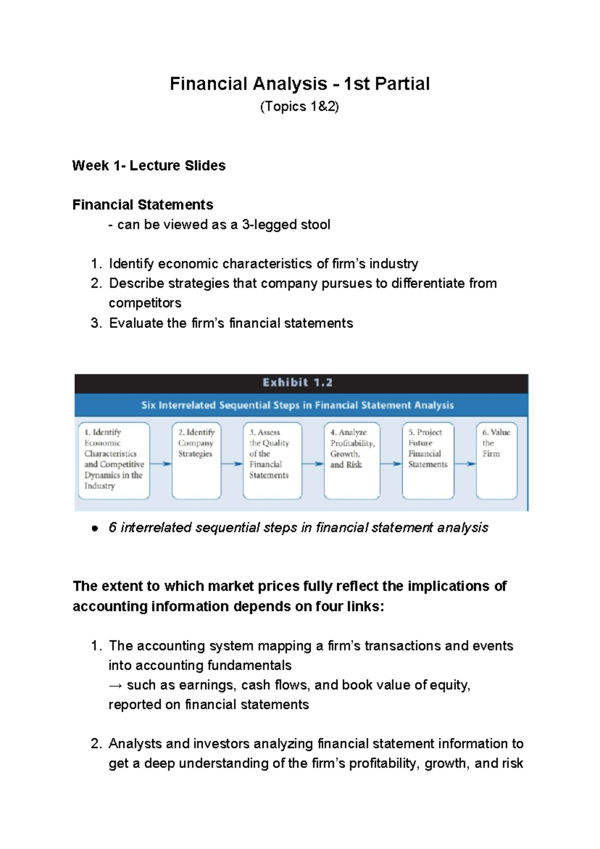 Financial Analysis - 1st Partial - Financial Analysis - 1st Partial ...