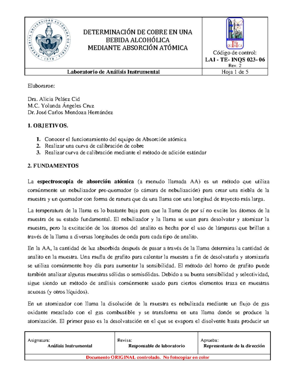 Practica 7 determinación de cu - D E T E R M I N A C I Ó N D E C O B R ...